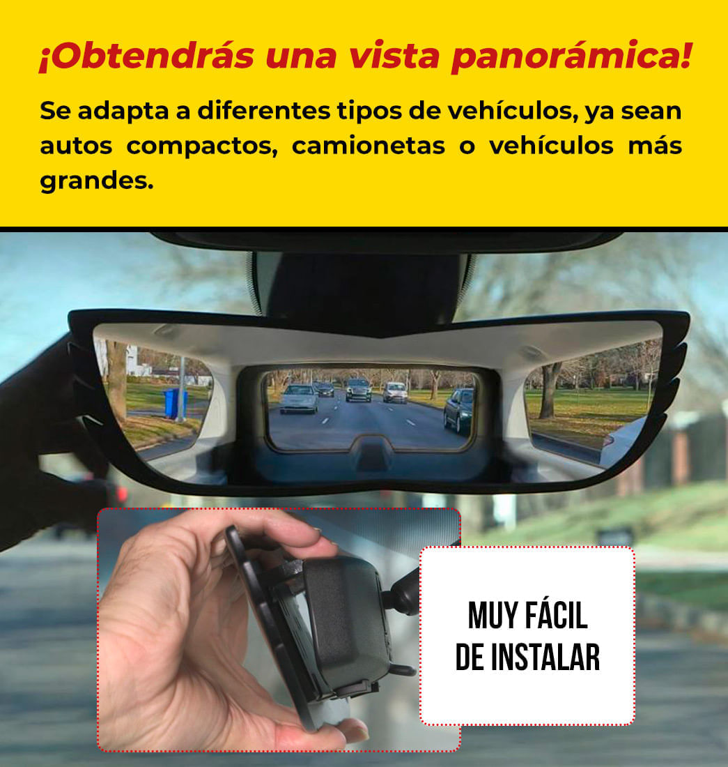 Tvnovedadestv | Espejo Retrovisor Panorámico De 160° De Amplitud ...